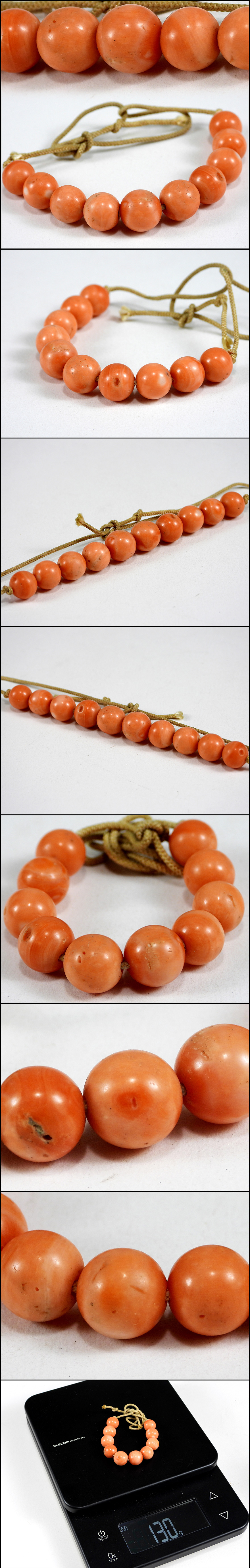 日本代購代標第一品牌【樂淘letao】－【騰立】珊瑚 .天然珊瑚 .本珊瑚 .珊瑚玉 10個「玉径約9.2～10.5mm/重さ約13g」 131835